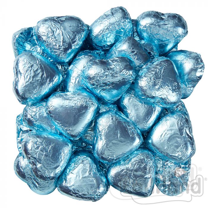 Blue Chocolate Hearts 500g
